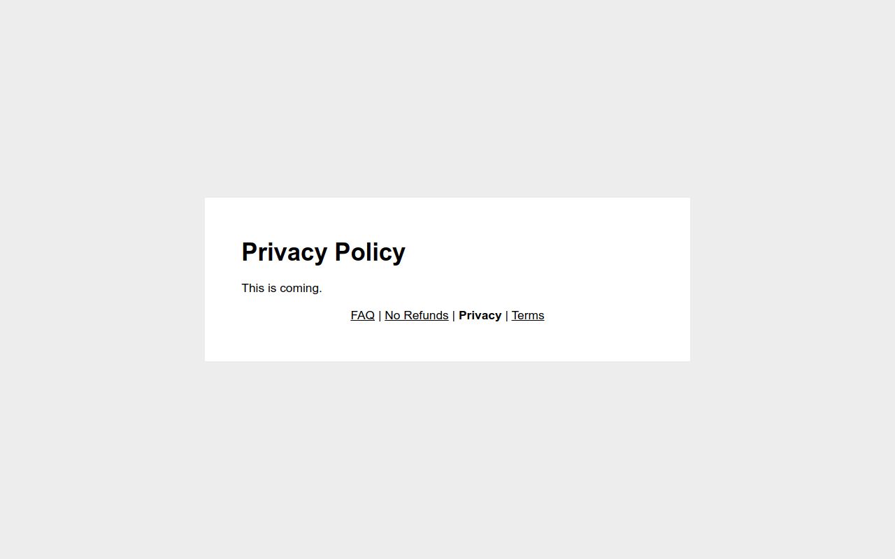 Privacy Policy